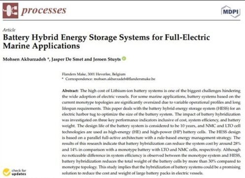 Battery Hybrid Energy Storage Systems for Full-Electric Marine ...